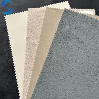 China Artificial PU Flocked Backing Technics Elastic Embossed Synthetic EPU Leather For Sofas And Furniture for sale