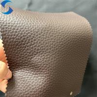 China Brown Color Eco Friendly Imitation Leather Flocked Backing Technic Synthetic Leather Fabric For Automotive for sale