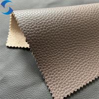 China Brown Color Eco Friendly Imitation Leather Flocked Backing Technic Synthetic Leather Fabric For Automotive for sale
