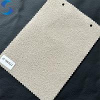 China Brown Color Eco Friendly Imitation Leather Flocked Backing Technic Synthetic Leather Fabric For Automotive for sale