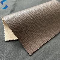 China Brown Color Eco Friendly Imitation Leather Flocked Backing Technic Synthetic Leather Fabric For Automotive for sale