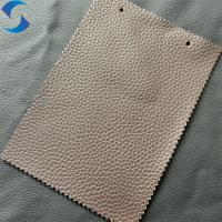 China Brown Color Eco Friendly Imitation Leather Flocked Backing Technic Synthetic Leather Fabric For Automotive for sale
