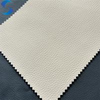 China Anti Scratch Beige EPU Faux Leather Eco Litchi Embossed Artificial Leather Fabric Waterproof Roll For Car Seat Fabric for sale