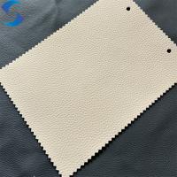 China Anti Scratch Beige EPU Faux Leather Eco Litchi Embossed Artificial Leather Fabric Waterproof Roll For Car Seat Fabric for sale