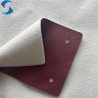 China Embossed Red Color PVC Anti Scratch Leather Fabric Wide Selection Of Patterns For Durable Stylish Products for sale