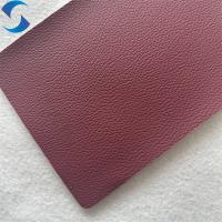 China Embossed Red Color PVC Anti Scratch Leather Fabric Wide Selection Of Patterns For Durable Stylish Products for sale