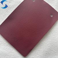 China Embossed Red Color PVC Anti Scratch Leather Fabric Wide Selection Of Patterns For Durable Stylish Products for sale