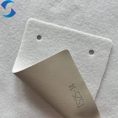 China 100% Polyester Fleece Backing Faux Leather Pvc 140/160 Width Customizable Color Pattern 1.3mm Thickness Sustainable for sale