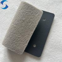 China Anti Scratch Synthetic PVC Leather Fabric With Soft Hand Feeling 100% Polyester Fleece Backing for sale