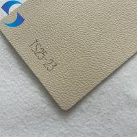 China Beige PVC synthetic Leather Customizable pattern Synthetic Leather for sofa furniture for sale