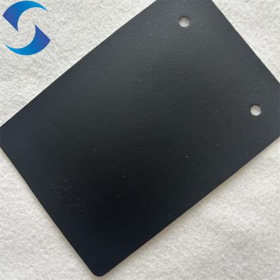 China Durable PVC Leather black plain pattern with knitting backing for Long-lasting Products for sale