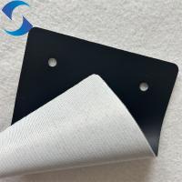 China Durable PVC Leather black plain pattern with knitting backing for Long-lasting Products for sale