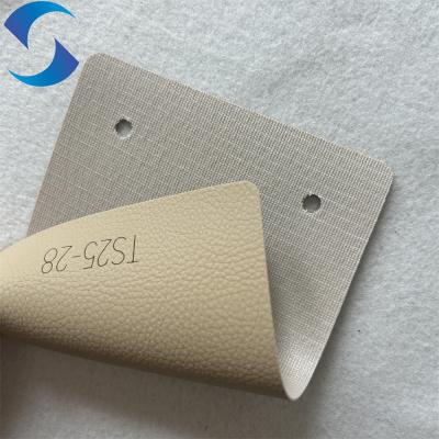China Synthetic Leather source factory eco-friendly PVC leather dark beige for car seat for sale