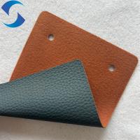 China 0.8mm PVC Leather with brushed Backing dark green synthetic leather manufacture for sofa for sale