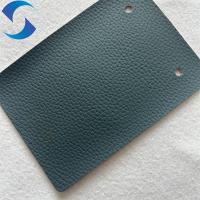 China 0.8mm PVC Leather with brushed Backing dark green synthetic leather manufacture for sofa for sale