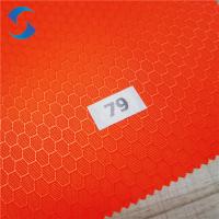 China Honeycomb Hexagonal football Fluorescent orange 300D Oxford Fabric With PU1000 Coating for sale