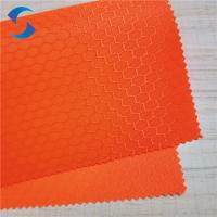 China Honeycomb Hexagonal football Fluorescent orange 300D Oxford Fabric With PU1000 Coating for sale