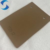 China Durable PVC Leather fine dot texture pattern with brushed backing for leather mat for sale
