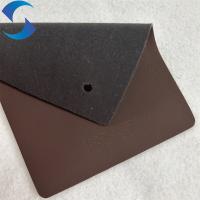 China Custom Faux EPU Leather Fabric with Stretch Flocked Backing For Automotive Upholstery for sale