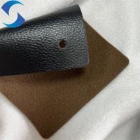 China 100% Polyester one side brushed 200g backing material PVC durable Leather Fabric for sale