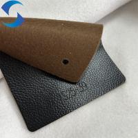 China 100% Polyester one side brushed 200g backing material PVC durable Leather Fabric for sale