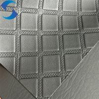 China 1.4-1.6m Width Stitching Leather Car Upholstery Faux Leather Embroidered Quilted Diamond Leather for sale