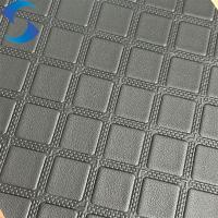 China 1.4-1.6m Width Stitching Leather Car Upholstery Faux Leather Embroidered Quilted Diamond Leather for sale