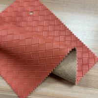 China 1.0mm Thicknesswoven Technique pattern PVC Leather Fabric for Daily Carry Handbags use for sale