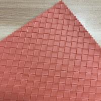 China 1.0mm Thicknesswoven Technique pattern PVC Leather Fabric for Daily Carry Handbags use for sale