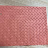 China 1.0mm Thicknesswoven Technique pattern PVC Leather Fabric for Daily Carry Handbags use for sale