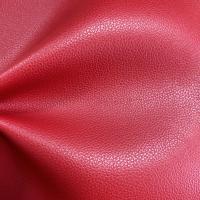 China Red faux Leather Fabric 140CM Width Lychee pattern fine texture for handbags for sale