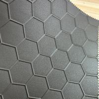 China 1.6mm Thickness honeycomb grid pattern Hexagonal PVC Leather for Placemat decoration for sale