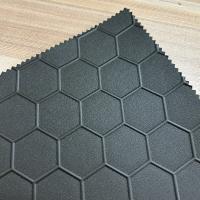 China 1.6mm Thickness honeycomb grid pattern Hexagonal PVC Leather for Placemat decoration for sale