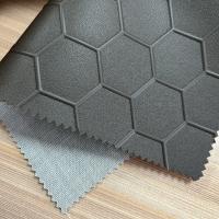 China 1.6mm Thickness honeycomb grid pattern Hexagonal PVC Leather for Placemat decoration for sale