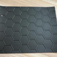 China 1.6mm Thickness honeycomb grid pattern Hexagonal PVC Leather for Placemat decoration for sale