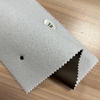 China 1.05mm Embossed PVC Leather Fabric with velvet fabric for Sofa and Furniture for sale