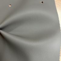 China Fine Texture PVC Leather Fabric with Velvet Backing and Super Soft Hand Feel for Bags and Covers for sale
