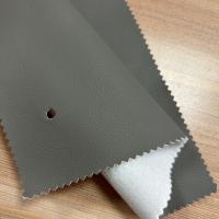 China Fine Texture PVC Leather Fabric with Velvet Backing and Super Soft Hand Feel for Bags and Covers for sale