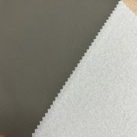 China Fine Texture PVC Leather Fabric with Velvet Backing and Super Soft Hand Feel for Bags and Covers for sale