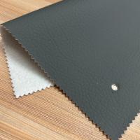 China Velvet Backed PVC Leather Fabric with 1.25mm Thickness and Embossed Pattern for Bags and Decoration for sale