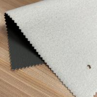 China Velvet Backed PVC Leather Fabric with 1.25mm Thickness and Embossed Pattern for Bags and Decoration for sale