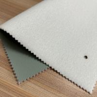China Velvet Backed PVC Leather Fabric with Lychee Pattern and 1.5mm Thickness for Bag Making for sale