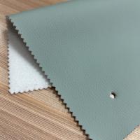 China Velvet Backed PVC Leather Fabric with Lychee Pattern and 1.5mm Thickness for Bag Making for sale