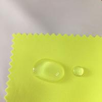 China Polyester Fluorescent Reflective Water Risistance PU Membrane Rain Suits Fabric for sale