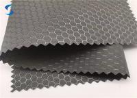 China Luggage Polyester Honey Comb Jacquard Fabric 250D PU Coated Waterproof for sale