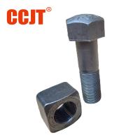 China High Tensile High Strength Plow Track Shoe Bolts And Nuts M40 M28 M16 Hex Flange Black 8.8 Grade for sale