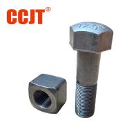 China High Tensile High Strength Plow Track Shoe Bolts And Nuts M40 M28 M16 Hex Flange Black 8.8 Grade for sale