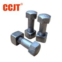 China Forged Black Zinc Finish PC300 D65 40Cr Steel Plow Bolts And Nuts Set for sale