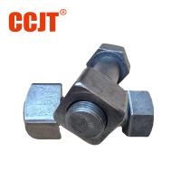 China Forging Teeth Excavator Track Bolt And Nut Metric Model PC300/400 Black Oxide Thread Roll Bolts for sale