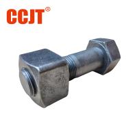 China High Strength Carbon Steel Black Surface Treatment Excavator Spare Parts Track Chain Shoe Bolt And Nut for sale